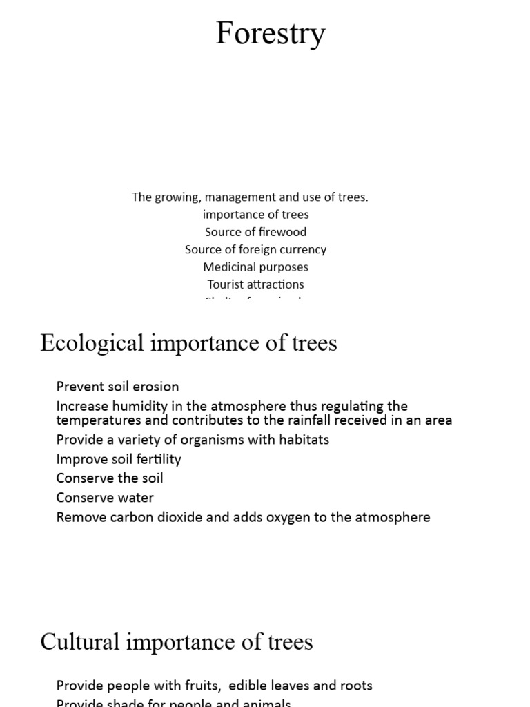 Forestry Notes 1 2 | PDF