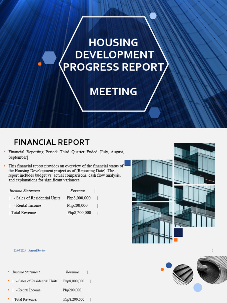 Housing Development Progress Report Meeting | PDF | Equity (Finance ...