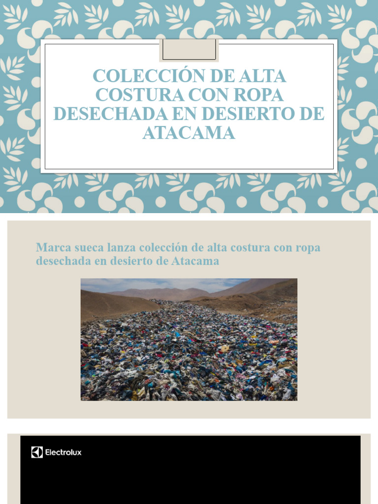 Alta costura con ropa del Atacama | PDF | Contaminación