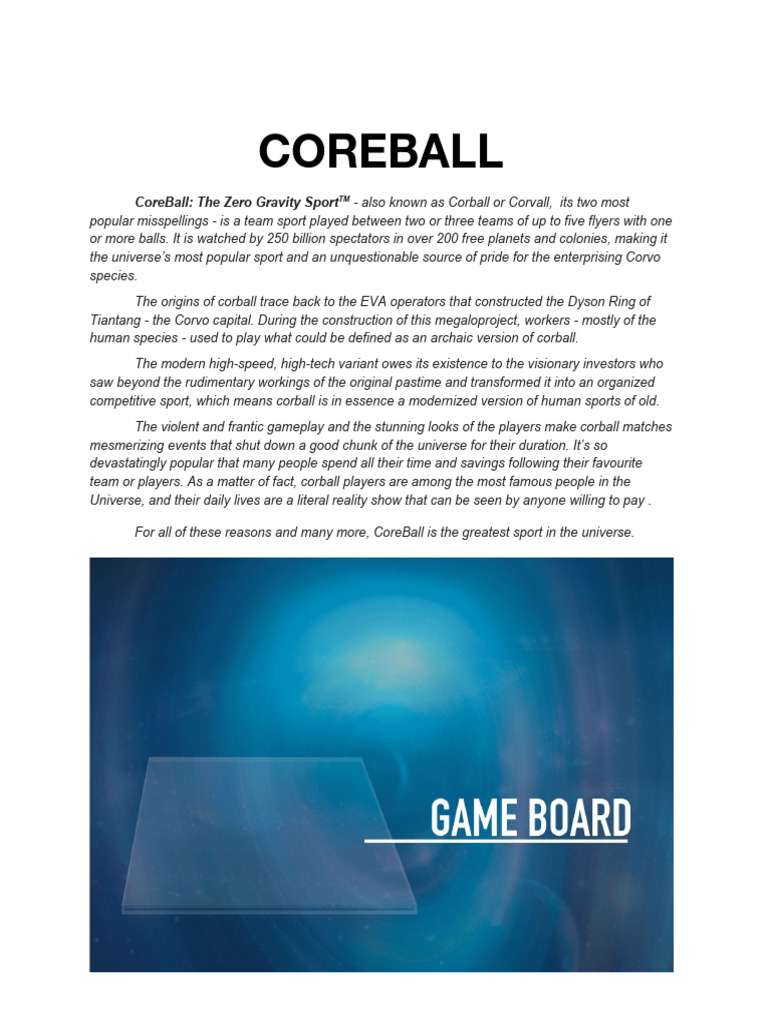 CoreBall: The Ultimate Zero Gravity Sport | PDF | Grappling