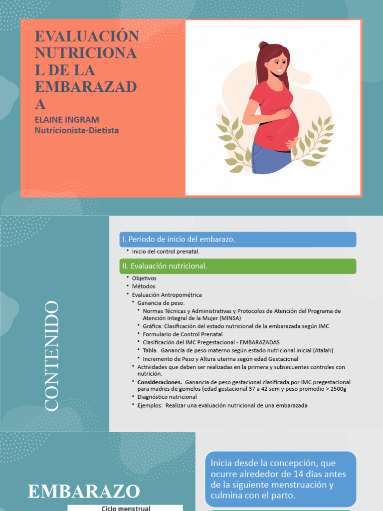 Evaluación de La Embarazada | PDF | El embarazo | Índice de masa corporal