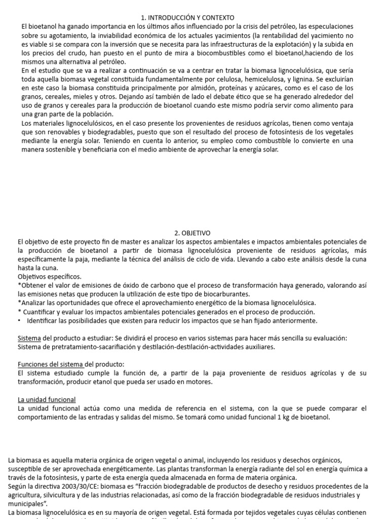 ACV | PDF | Biomasa | Biocombustible