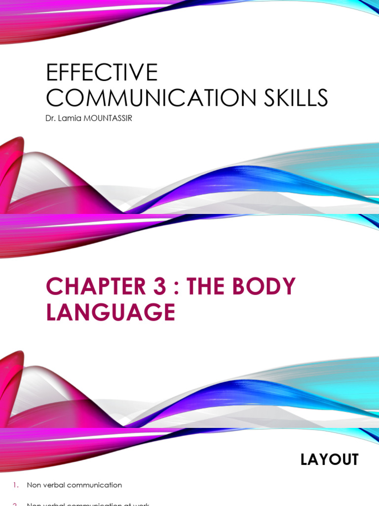 Chapter 3 The Body Language Pdf Pdf Body Language Nonverbal