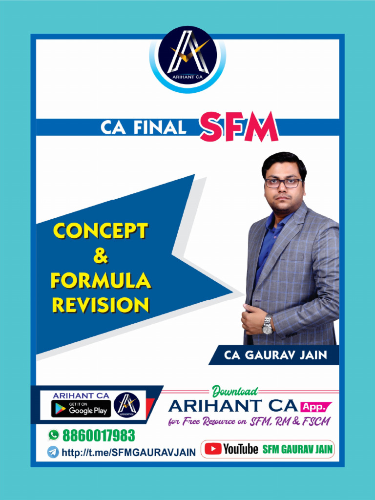 CA Final SFM Concept & Formulae Booklet | Download Free PDF | Dividend | Present Value