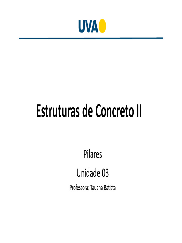Estruturas de Concreto II - Pilares 01-Rev | Download grátis PDF | Flexão (Física) | Flambagem