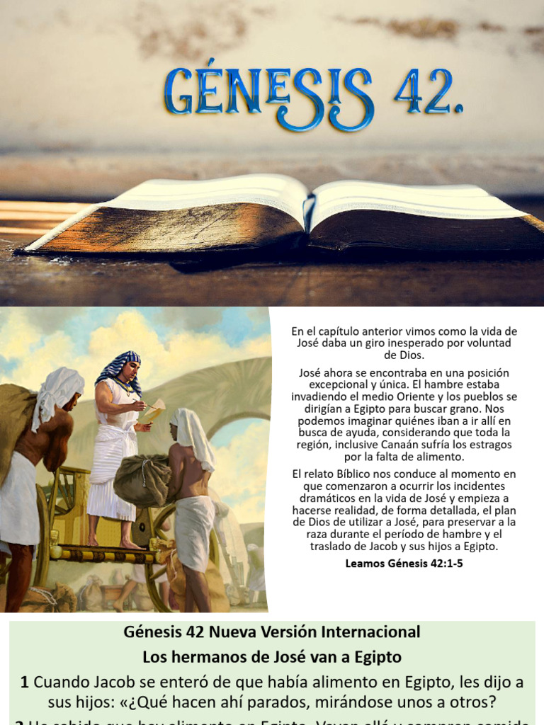 Génesis 42. Estudio Bíblico Adoración. | PDF | Jacob