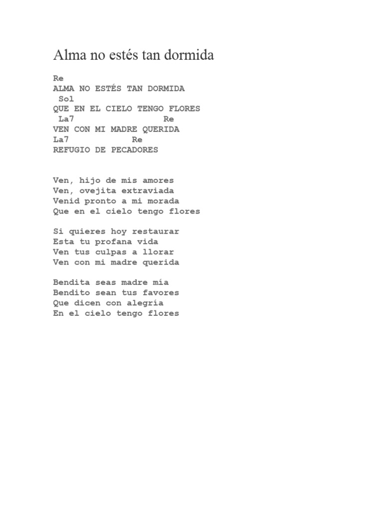Alma No Estés Tan Dormida | PDF | Poesía