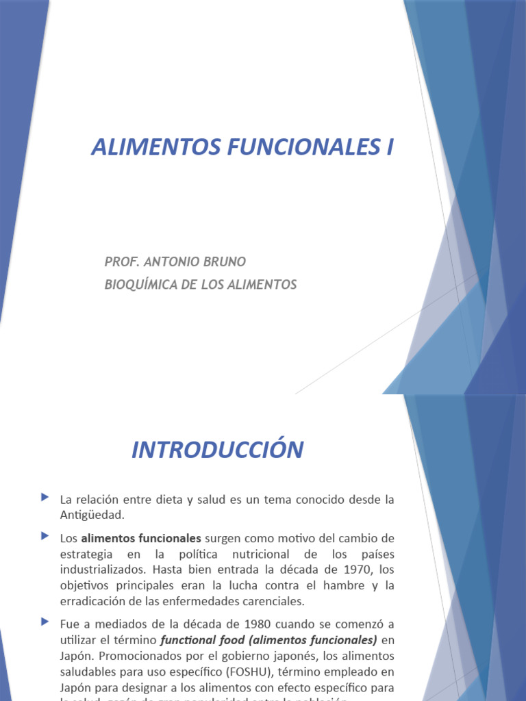 Alimentos Funcionales I | PDF | Comida funcional | Alimentos