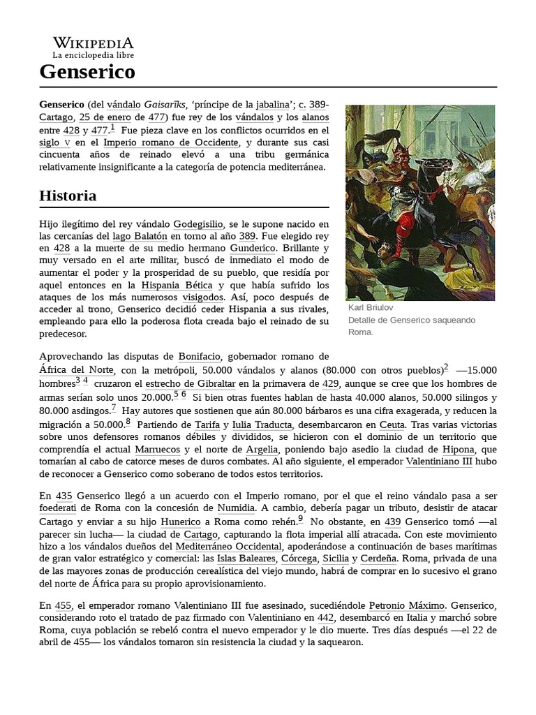 Genserico | PDF | Antigüedad tardía | Europa antigua
