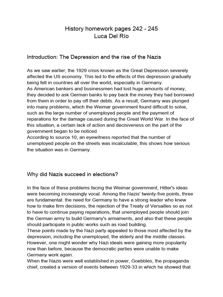 Nazi Rise: Depression to Chancellor | PDF | Weimar Republic | Adolf Hitler