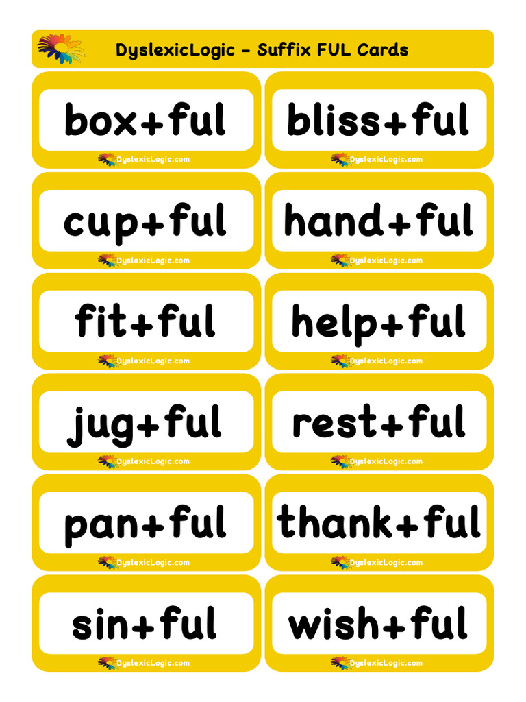 Word Pack - Suffix FUL | PDF