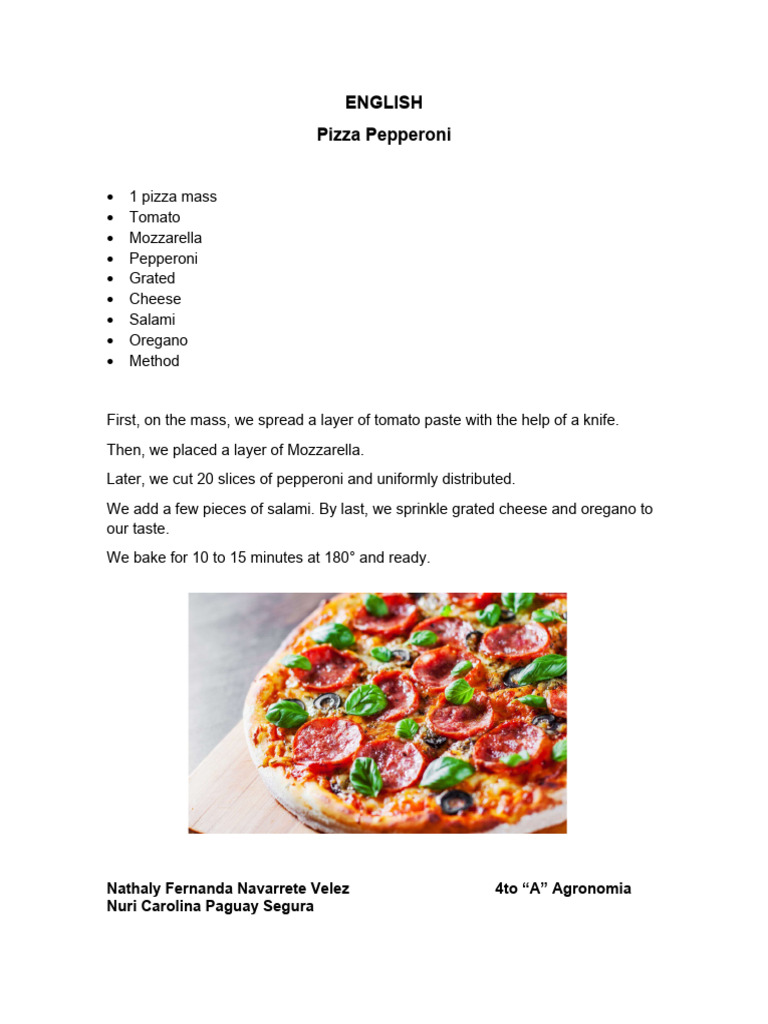 Pizza | PDF
