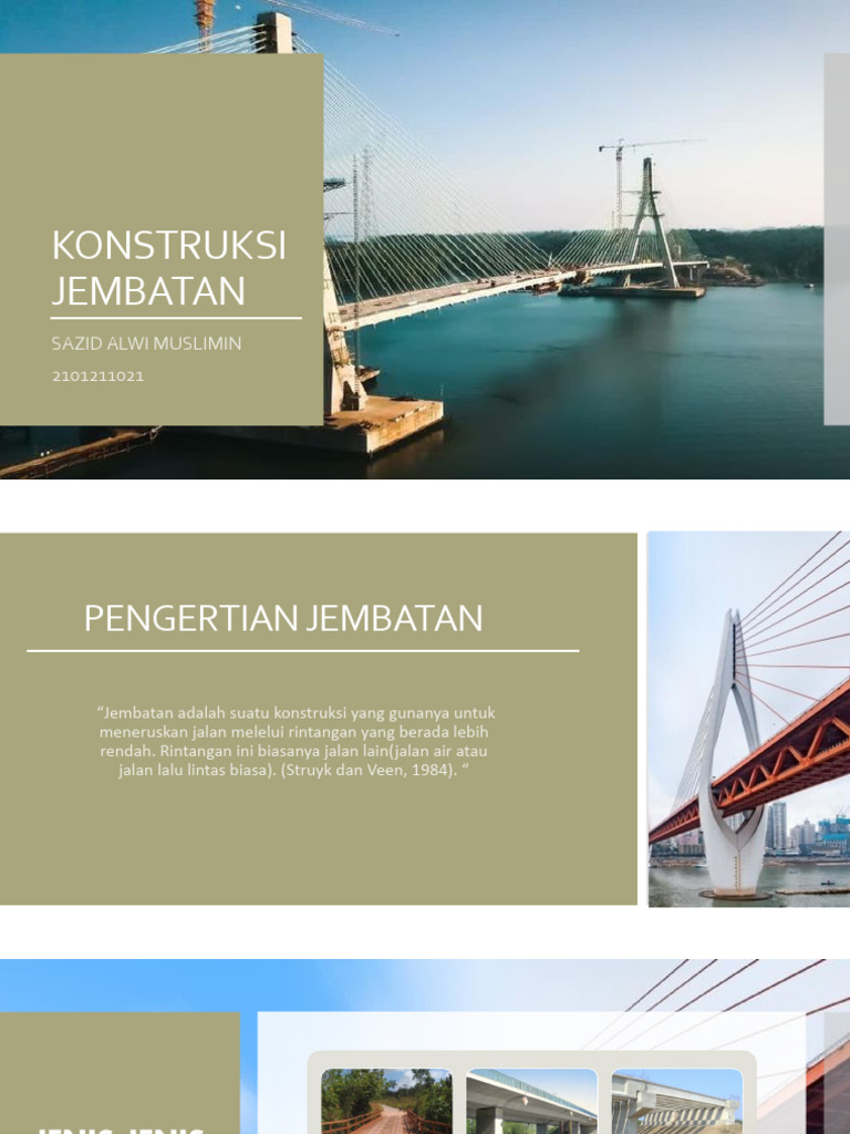 Sazid Alwi Muslmin - PPT Konstruksi Jembatan | PDF | Teknologi & Rekayasa