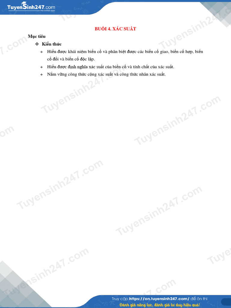 Buoi 4. Xac Suat | PDF