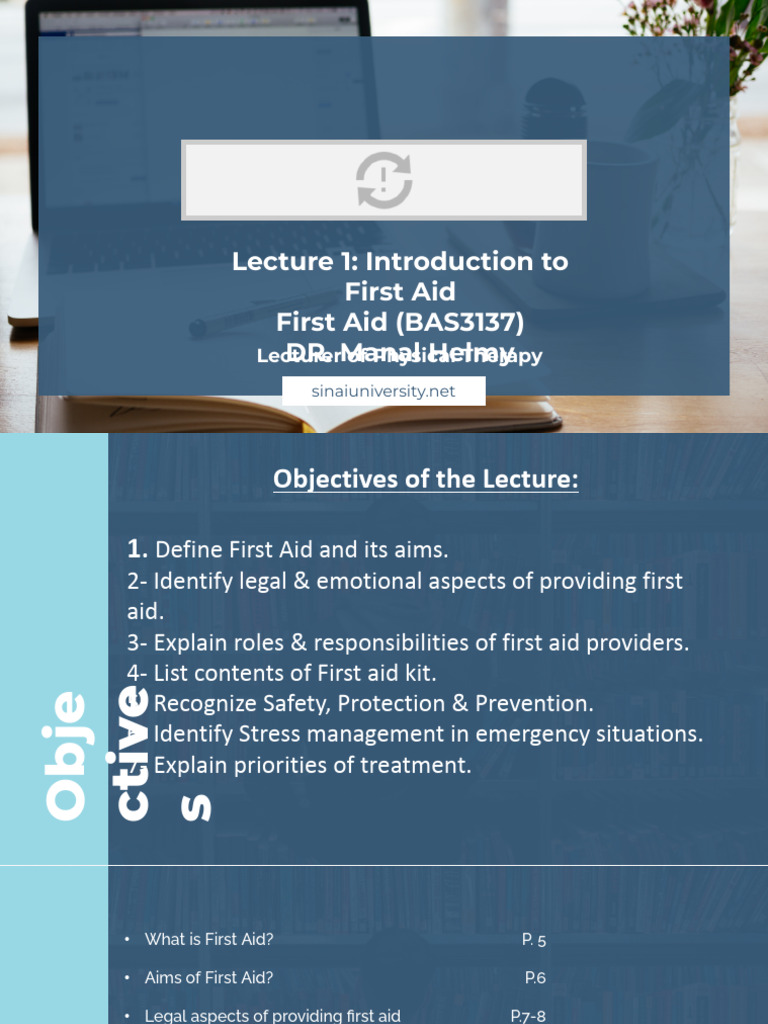Lecture (1) Introduction To First Aid | PDF | First Aid | Safety