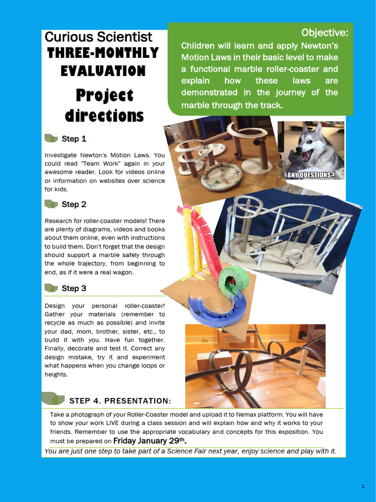 Science Project Roller Coaster | PDF