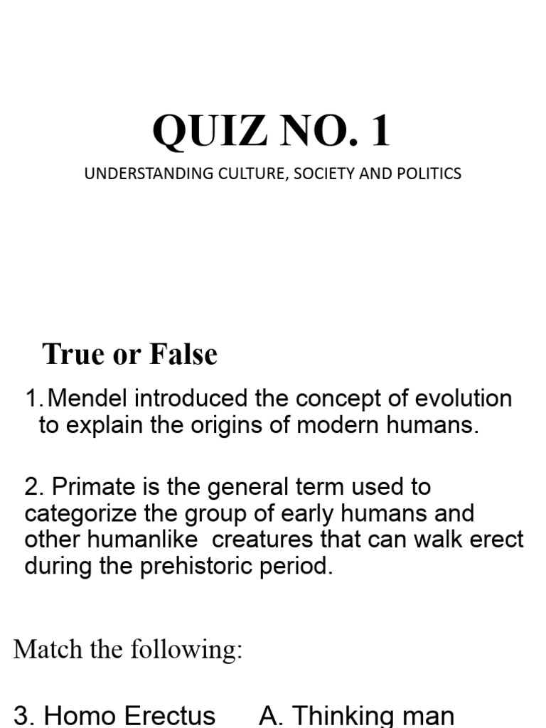 Q2. Quiz No. 1 | PDF | Social Science | Science & Mathematics