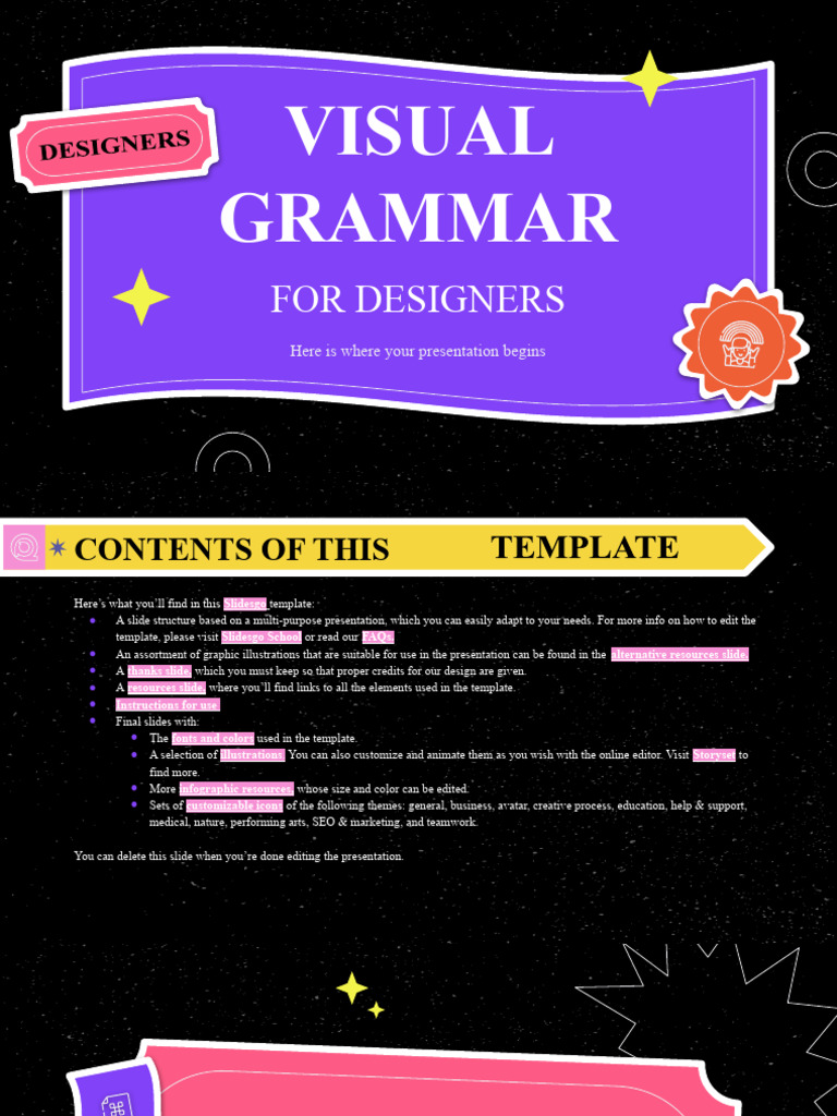 Visual Grammar For Designers by Slidesgo | PDF | Planets | Planets In ...