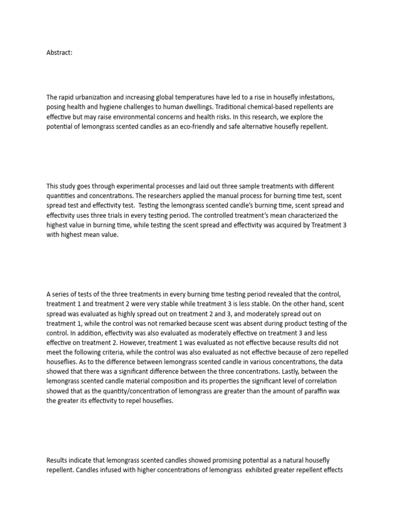 Abstract For Final Manuscript | PDF | Odor | Combustion
