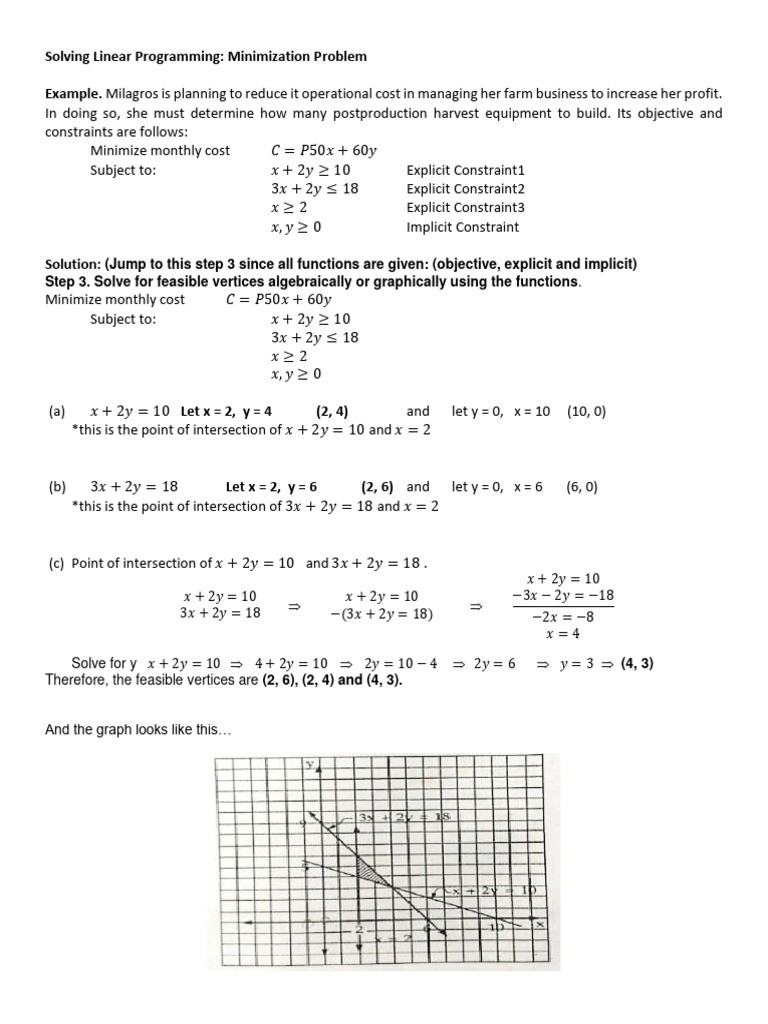 10 Optimization By Minimization Pdf Mathematical Optimization Linear Programming