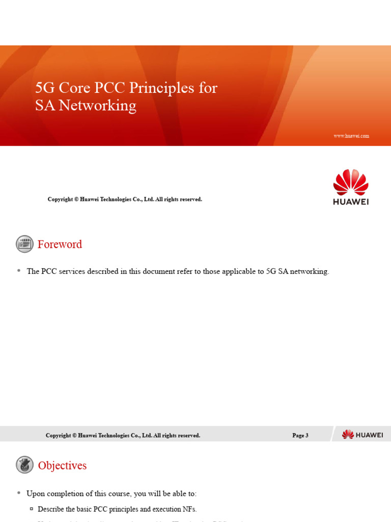 5G Core 21.1 PCC Principles For SA Networking ISSUE 1.0 | PDF | Quality ...