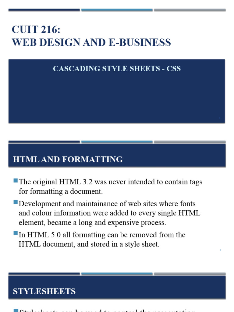 L3 Cascading Style Sheets | Download Free PDF | Html Element | Html