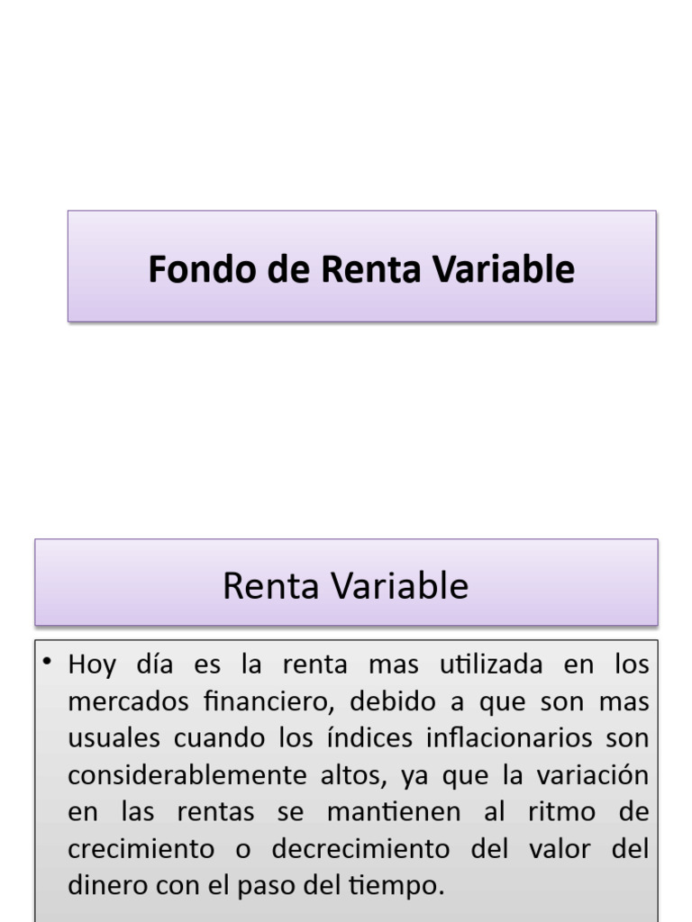 Fondo de Renta Variable | PDF
