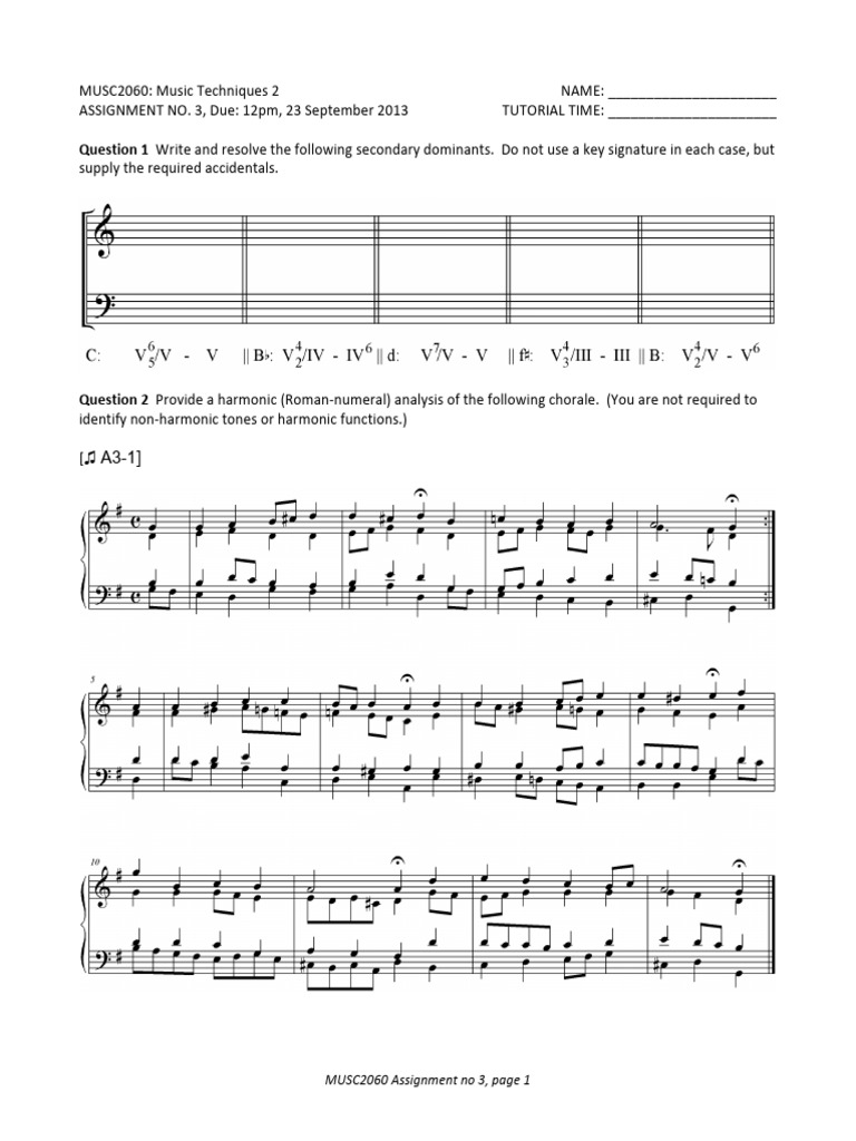 MUSC2060 Assignment Three - 2013 | PDF | Musical Techniques | Musicology