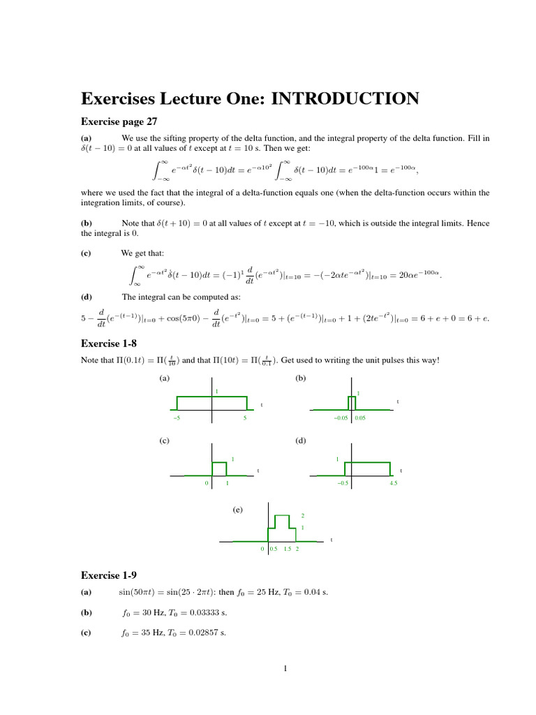 Ae2235 Exercises Lecture 1 | PDF | Functions And Mappings | Mathematics