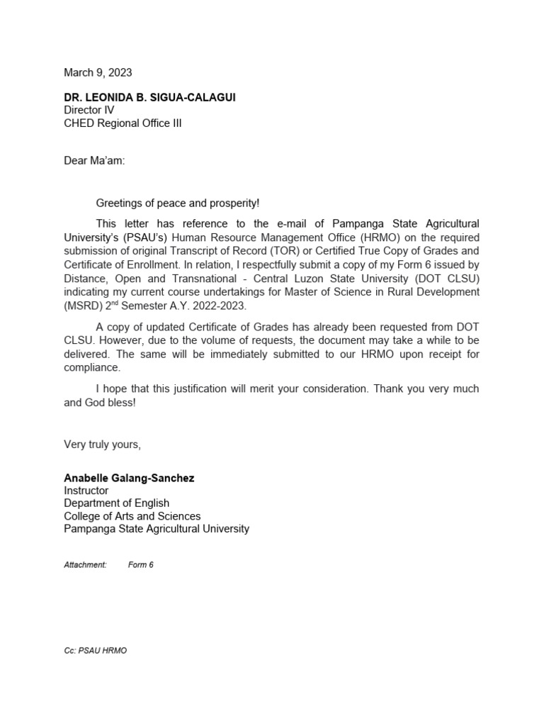 Academic Document Submission Request | PDF