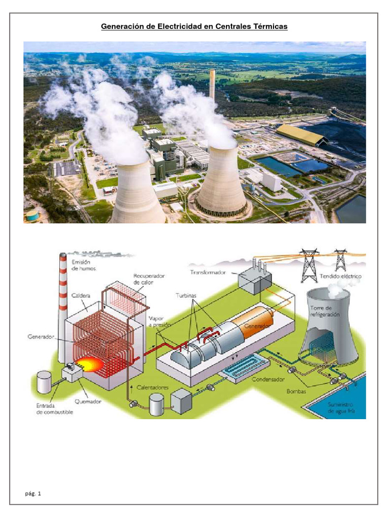 Generación de Electricidad en Centrales Térmicas | PDF | Condensación ...