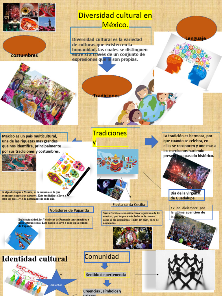 Infografía sobre la diversidad cultural en México | PDF | México | Náhuatl