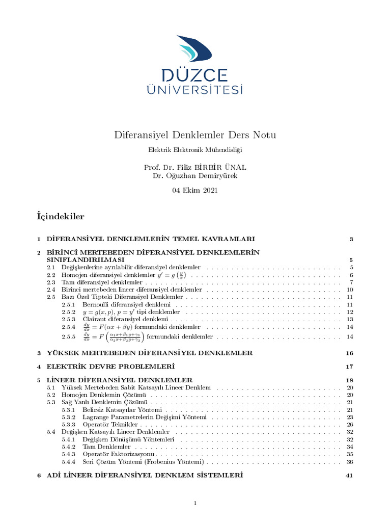 Dif Denklemler | PDF