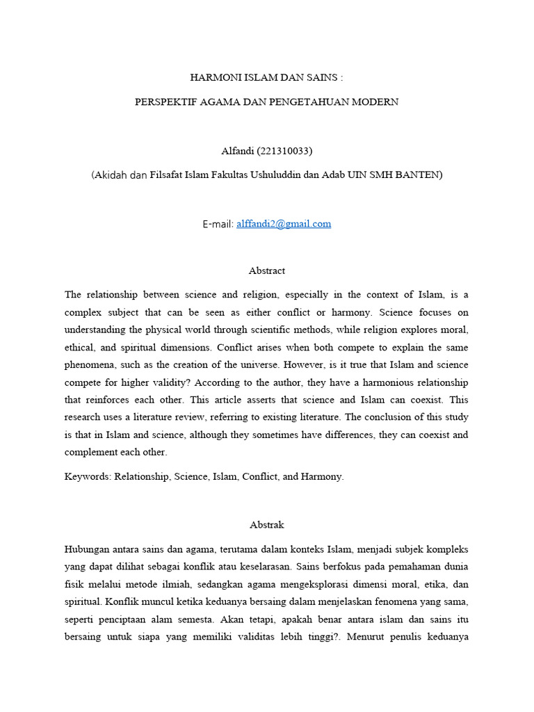 Juranal Sain & Islam | PDF