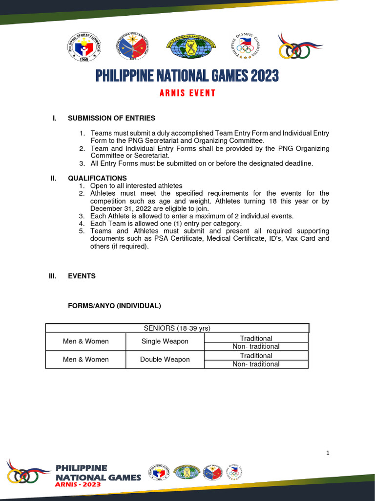 Arnis Competition Guidelines 2023 | PDF | Referee | Entertainment