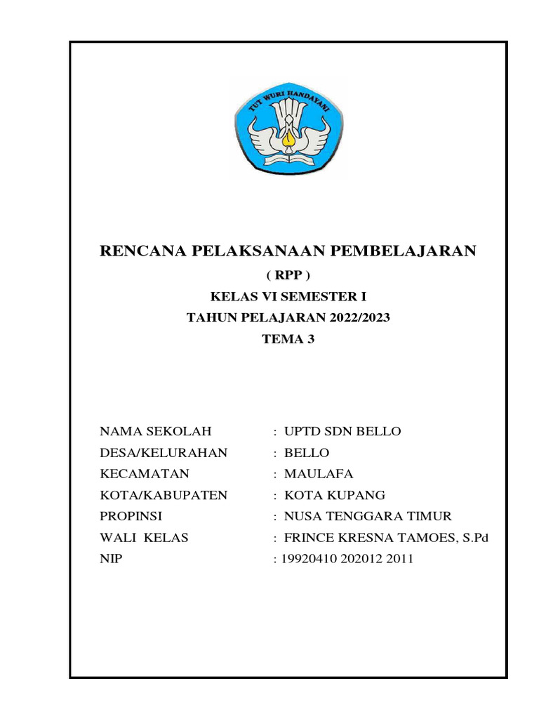 RPP Tema 3 | PDF