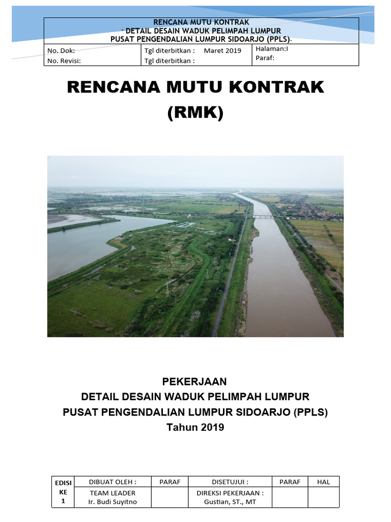 Rencana Mutu Kontrak Desain Waduk PPLS | PDF
