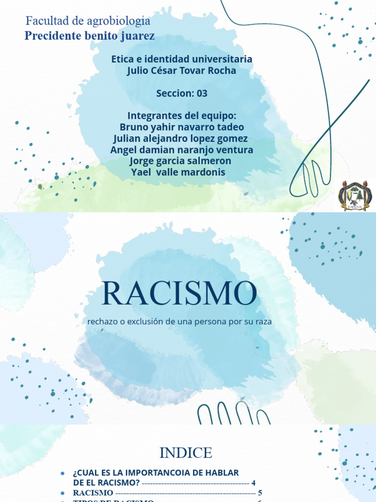 Exposicion - Etica-Racismo | PDF | Racismo | Discriminación y relaciones raciales