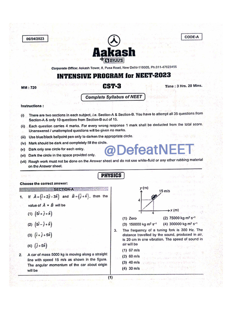Aakash CST Intensive | PDF