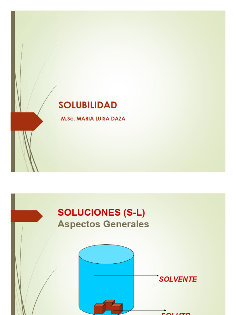 Principios de Solubilidad | PDF | Solubilidad | Concentración
