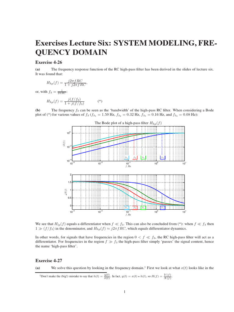 Ae2235 Exercises Lecture 6 | PDF | Fourier Transform | Information And ...