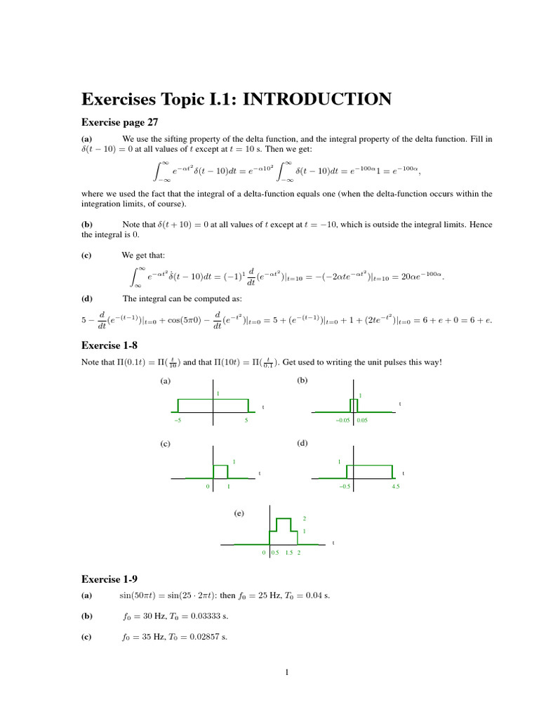 Ae2235 Exercises Topic I.1 | PDF | Functions And Mappings | Mathematics