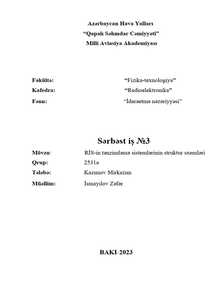 Kazımov Mirkazım-RİS, sb3 | PDF