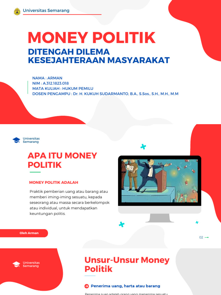 PPT. Tugas Arman-Money Politik Ditengah Dilema Masyarakat | PDF | Ilmu Sosial