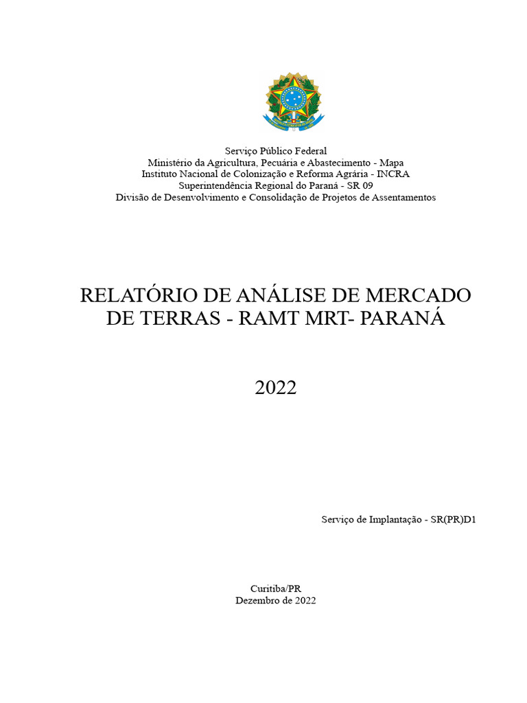 Ramt SRPR 2022 | PDF | Solo | Agronomia
