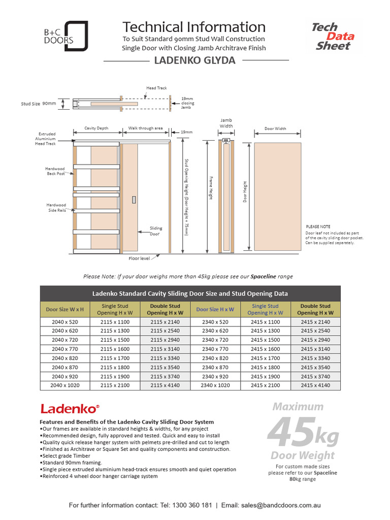 GLYDA Technical Data Sheet. Drop Down List 210202 | PDF | Door | Lumber