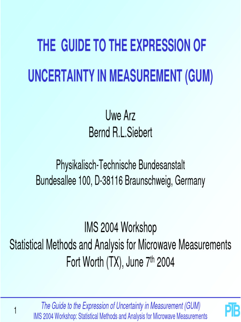 Measurement Uncertainty | PDF | Statistics | Measurement