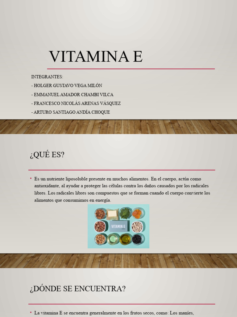 Vitamina E | PDF | Salud y bienestar