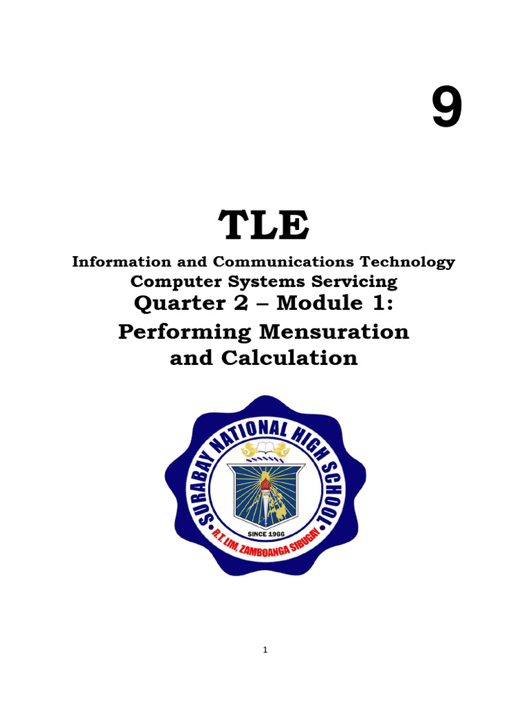 Tle Ict Css 9 Q2 Module1 Pmc Edited Module 1 3 2 Pdf Hard Disk Drive Computer Data Storage
