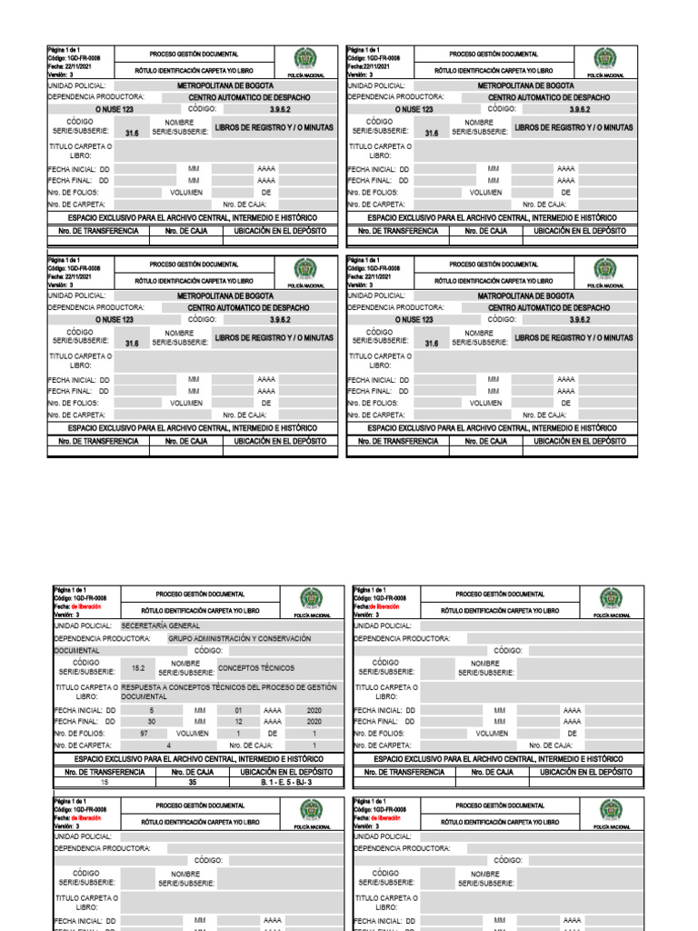 Rotulos de Libros de Registroy Minutas | PDF | Gestión de registros ...